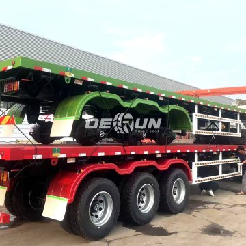 Best Price Three Axle Flatbed Semi Trailers Shipped to Tanzania